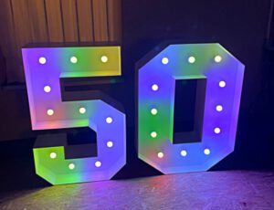 XXL LED Zahlen - leuchtende XXL Zahlen, Leuchtzahlen, XXL Buchstaben