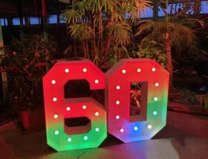 XXL LED Zahlen - leuchtende XXL Zahlen, Leuchtzahlen, XXL Buchstaben